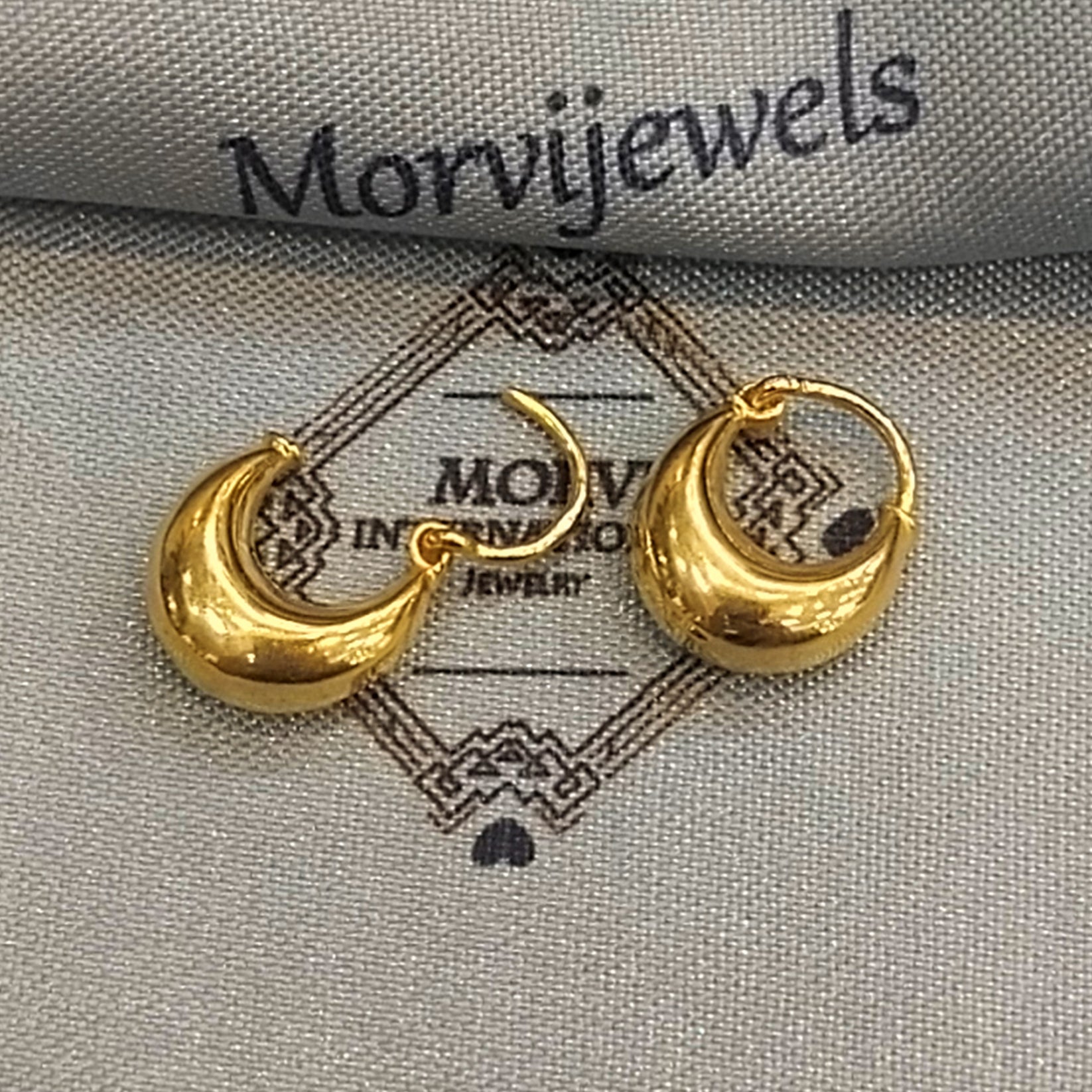 22k gold kundal hoop earrings for men and women single and pair, handm ...